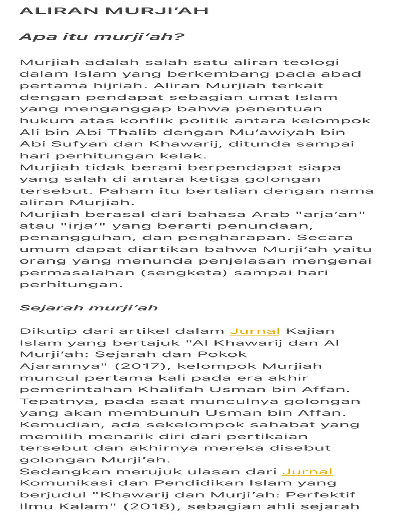Kelompok 5 (Murjiah) | PDF
