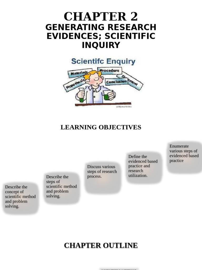 Chapter 2 Generating Research Evidences Scientific Inquiry 2 | PDF