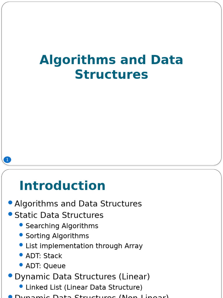 Lec#01 Intro To DS and Algo | PDF