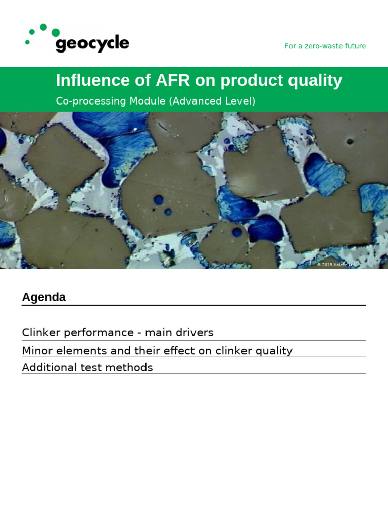 AFR Co-Processing & Product Quality | PDF