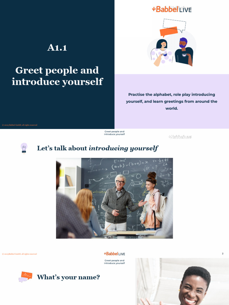 ENG - A1!1!02 Greet People and Introduce Yourself | PDF
