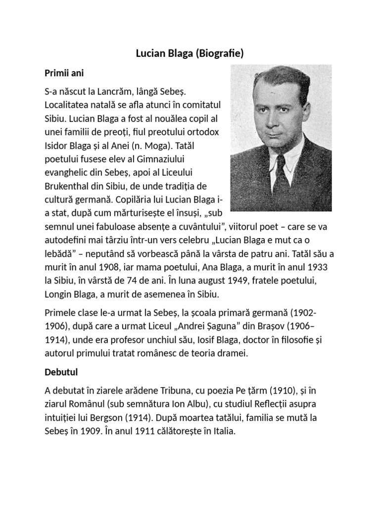 Lucian Blaga | PDF