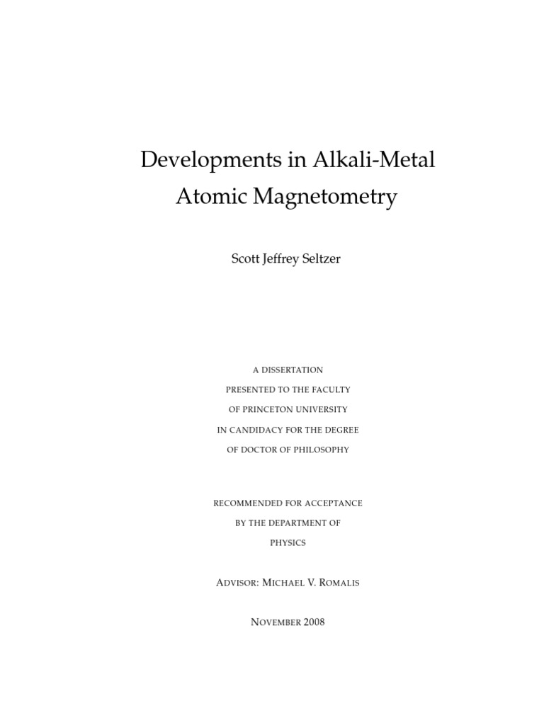 Developments in Alkali-Metal Atomic Magnetometry | PDF