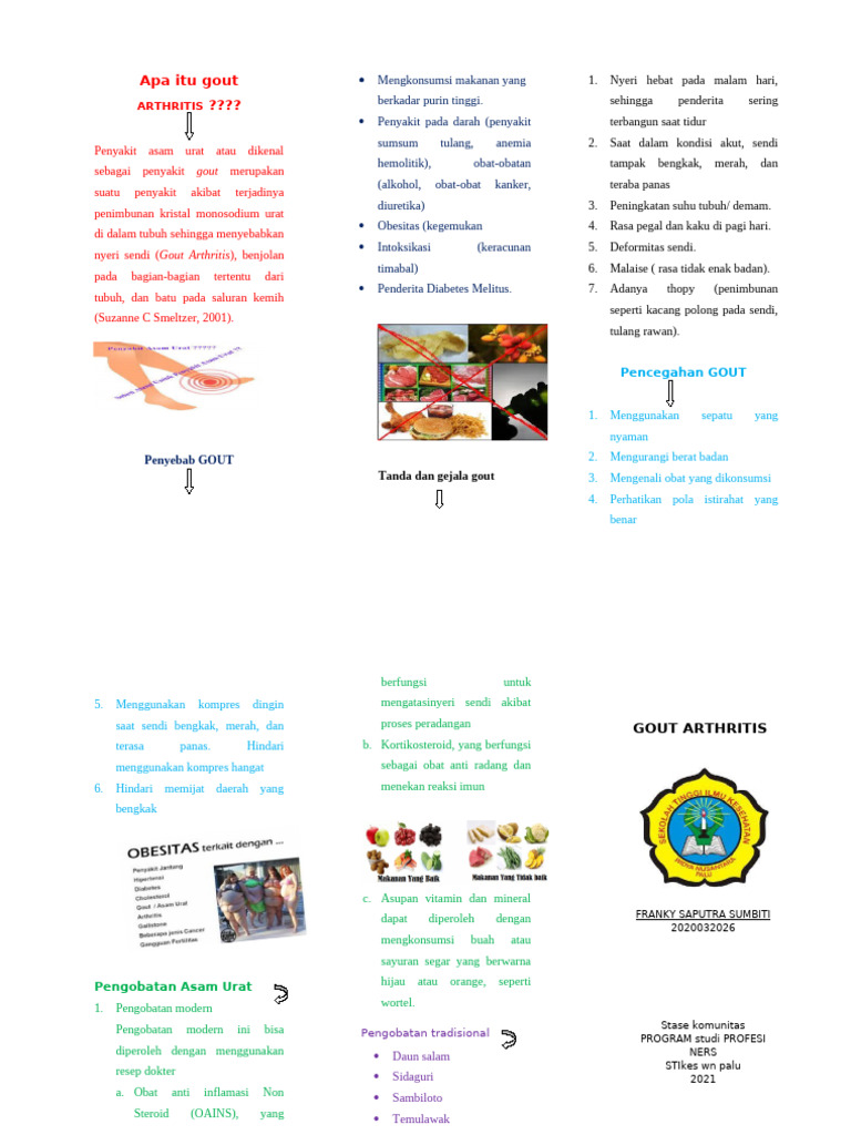 Leaflet Gout Arthritis Fix | PDF