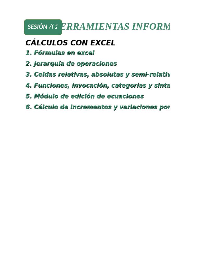 Sesion 02 - Fundamentos de Excel RESUELTO | PDF