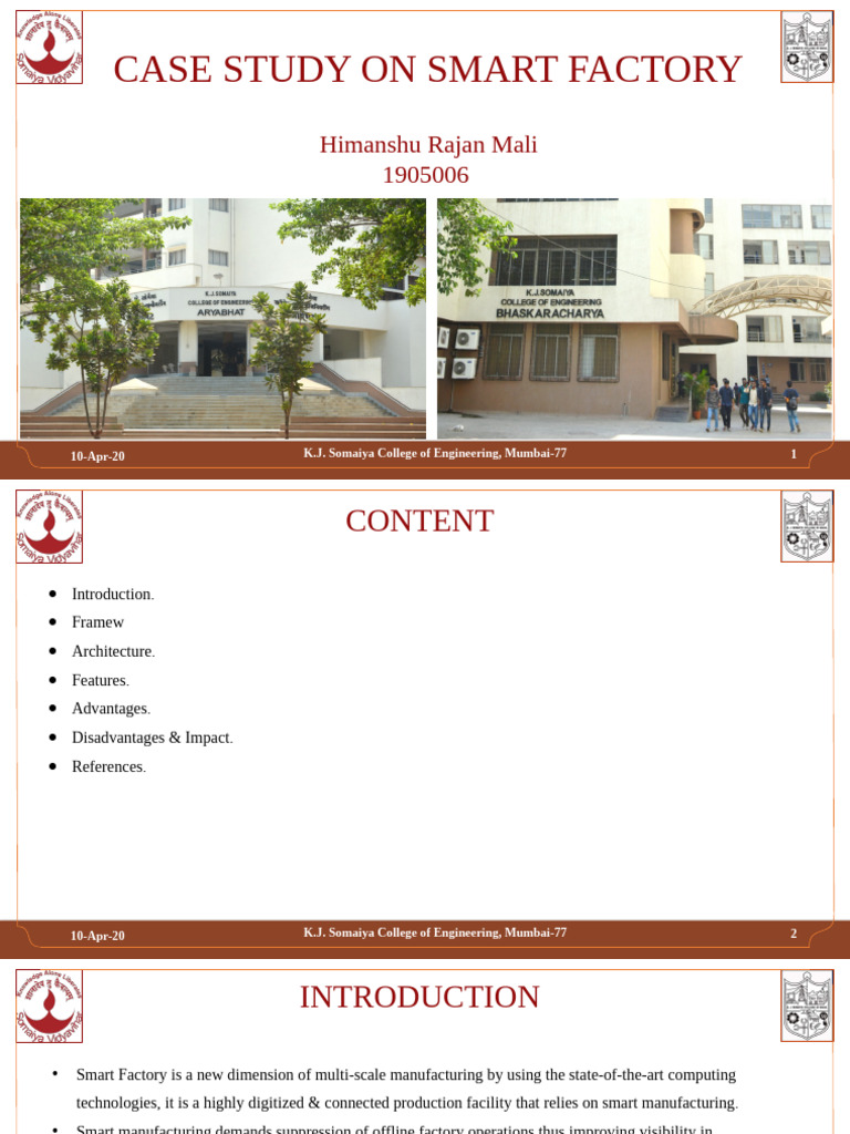 6 - 2 - Case Study On Smart Factory | PDF
