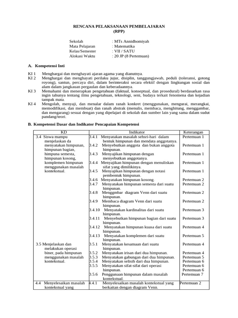 RPP HImpunan Fix | PDF