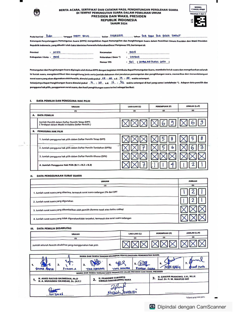 Perhitungan suara | PDF