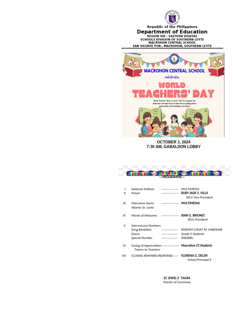 TEACHERS DAY PROGRAM | PDF