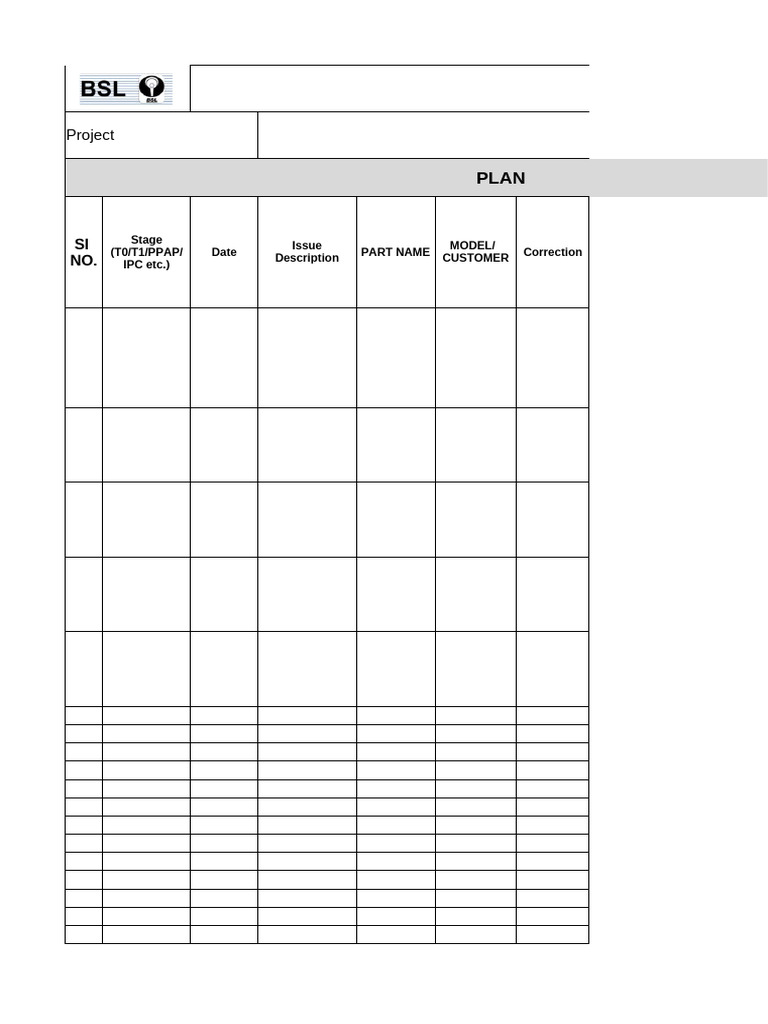 ENGG-F-42 Development & IPC Issue Summary Sheet (PDCA Sheet) | PDF ...
