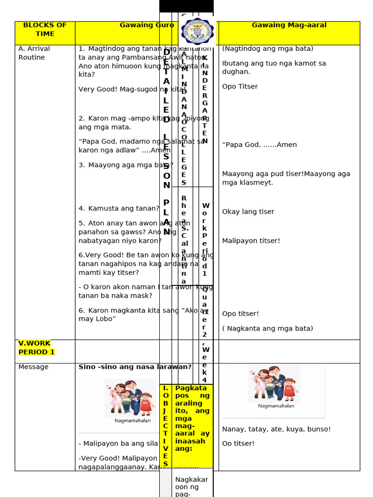 Rhea Calantina-DLP-HILIGAYNON-KINDER | PDF