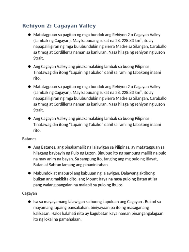 AP 2 Rehiyon 2 | PDF