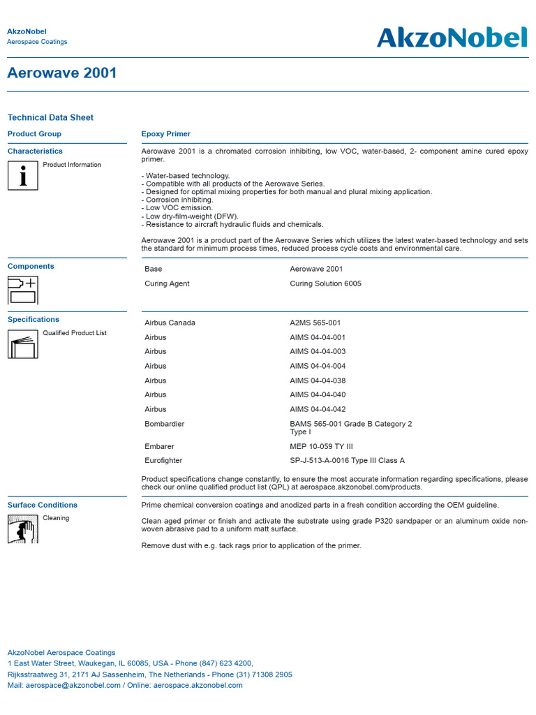 Aerowave 2001 TDS | PDF
