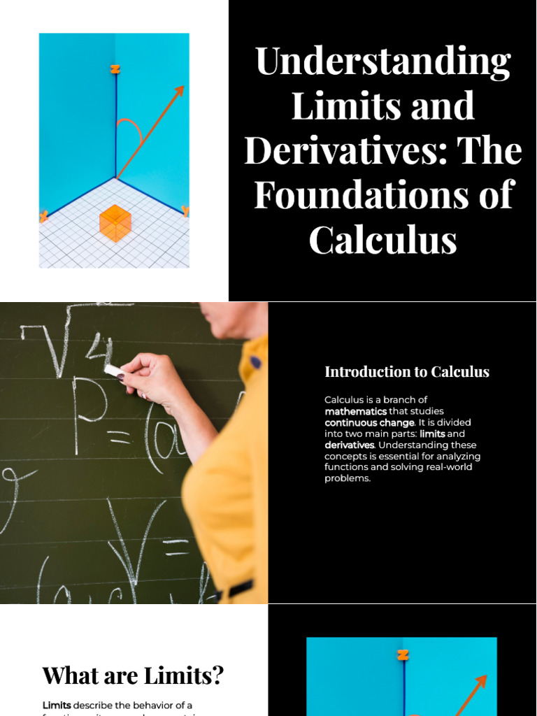 Slidesgo Understanding Limits and Derivatives The Foundations of Calculus 20241009053116YP2w | PDF