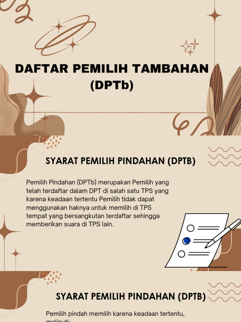 Materi DPTB - Kpu Rov Lampung | PDF
