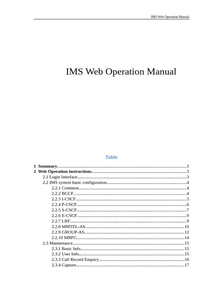 IMS Web Operation Manual-V1.3 | PDF
