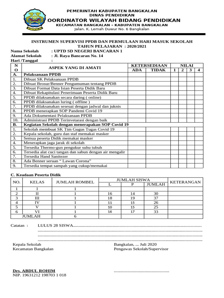 Instrumen PPDB | PDF