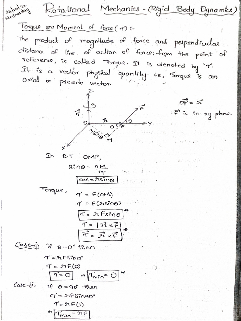 Rotational Mechanics | PDF