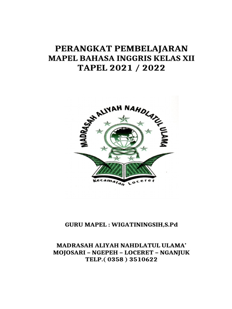 Sampul RPP Kelas Xii 22 | PDF