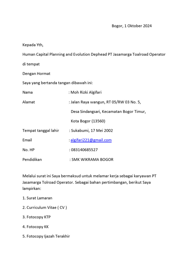 M Rizki Algifari | PDF