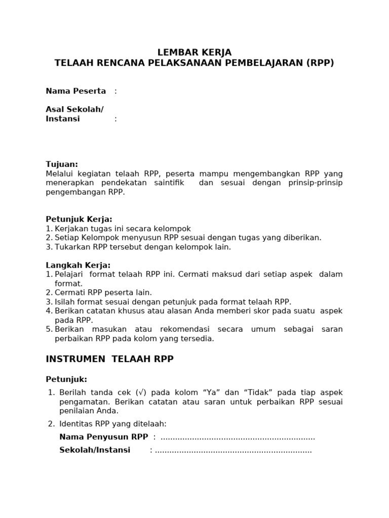 2.3.b-1 LK Telaah RPP - Yang Terdapat Muatan PPKN | PDF