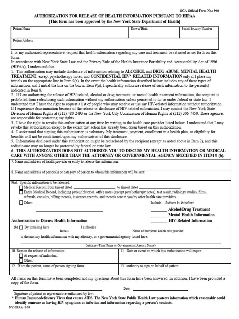 Hipaa Release Form | PDF