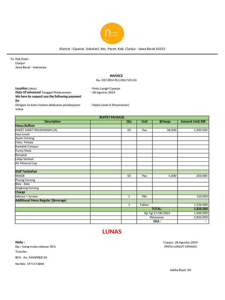 Invoice RSV PLC 01 | PDF