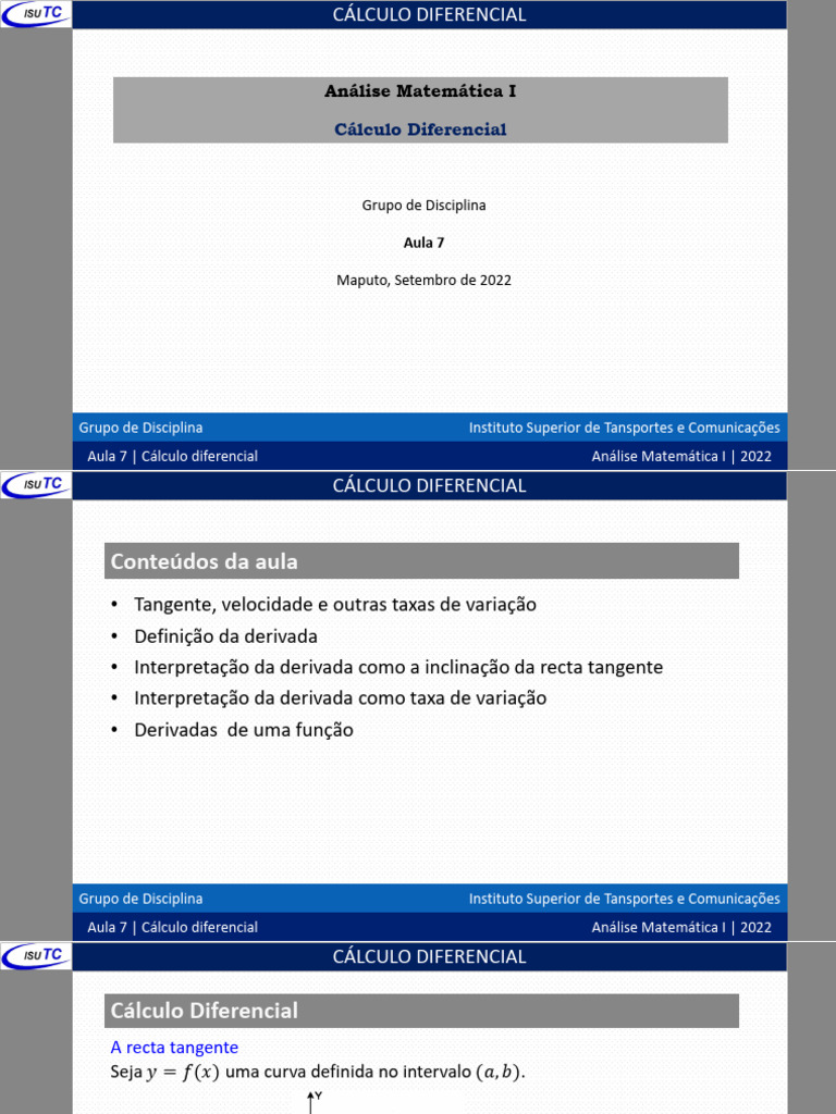 UnidadeV Aula7 Derivadas | PDF