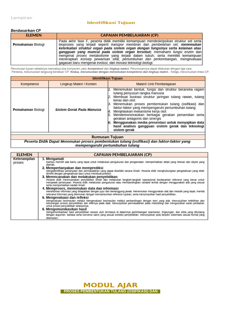 Modul Ajar Sistem Gerak Gangguan Sistem Gerak | PDF Modul Ajar Sistem Gerak Gangguan Sistem Gerak | PDF