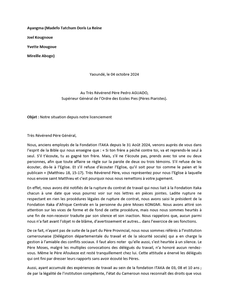 Exemple Lettre Explicative | PDF