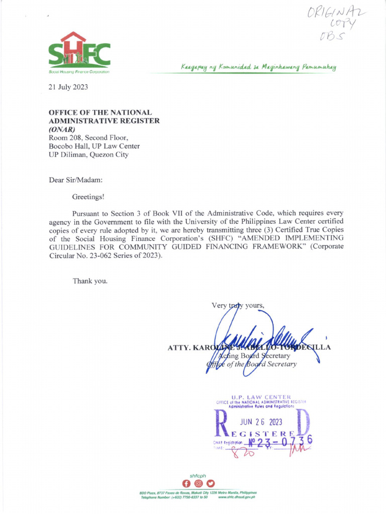 ONAR 07 26 23 Amended Guidelines CGF | PDF