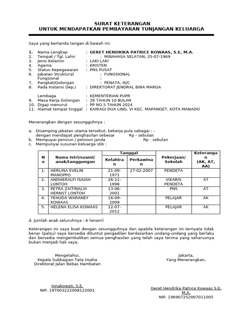 Form KP4 PAK GERET | PDF