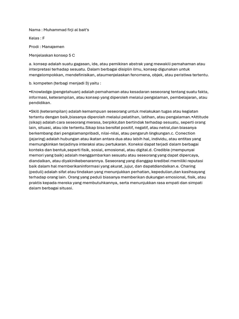 Muhammad Firji Al Bait's 5c | PDF