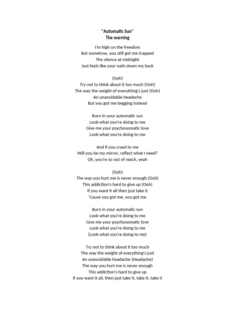 Automatic Sun | PDF