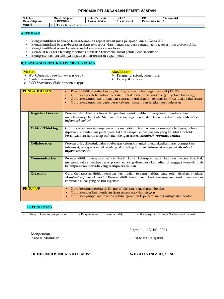 RPP 4 20212022 | PDF