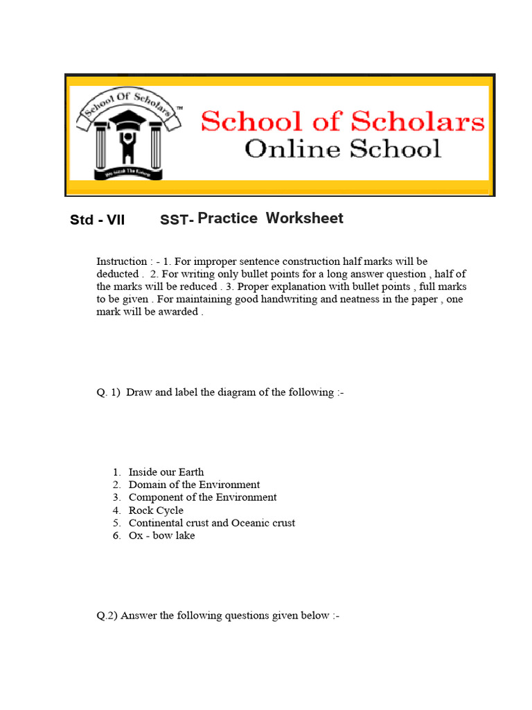 SST Worksheet | PDF