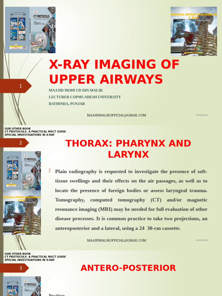 X-RAY IMAGING OF UPPER AIRWAY | PDF