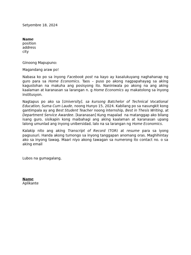 Liham Pang Application | PDF