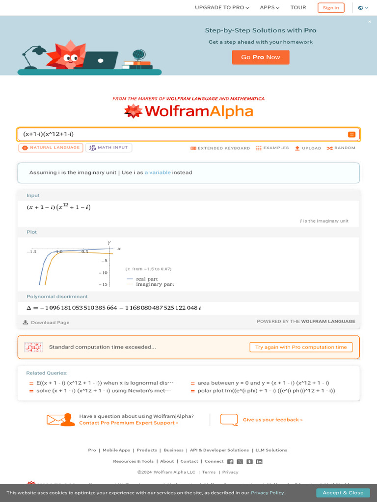 (x+1 I) (X 12+1 I) WolframAlpha | PDF