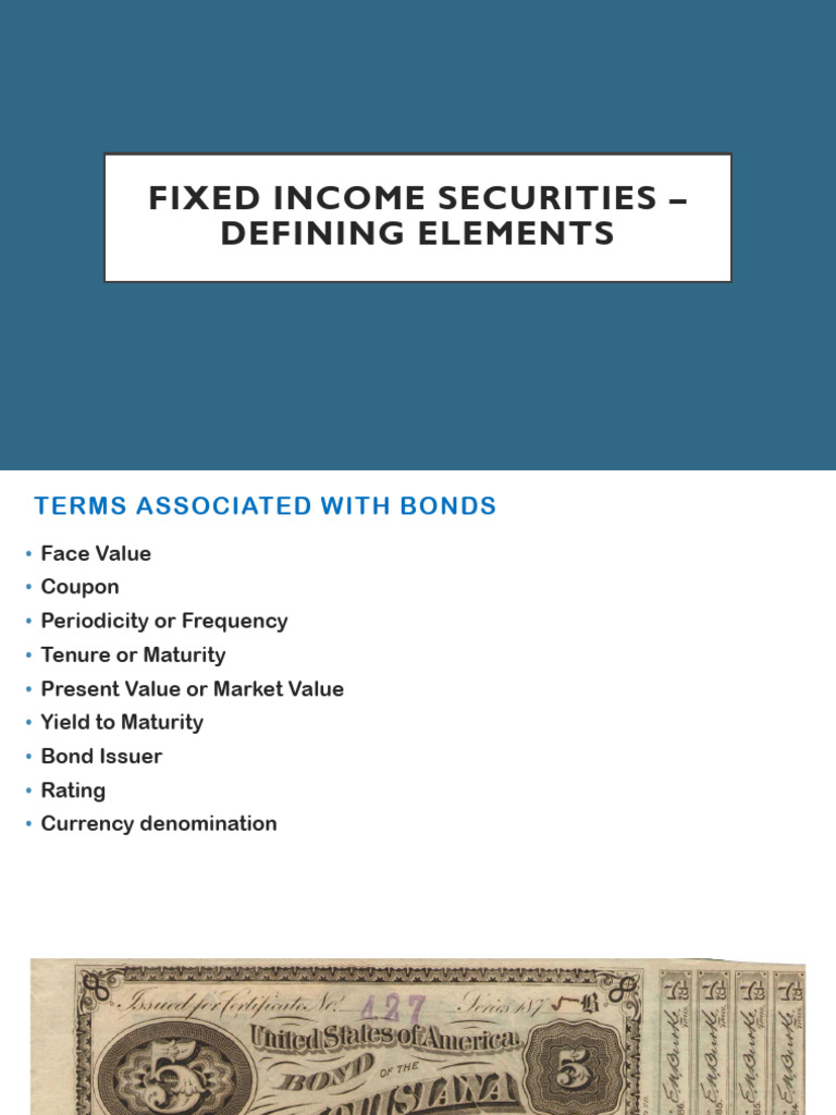 1-Fixed Income Defining Elements | PDF | Bonds (Finance) | Finance ...