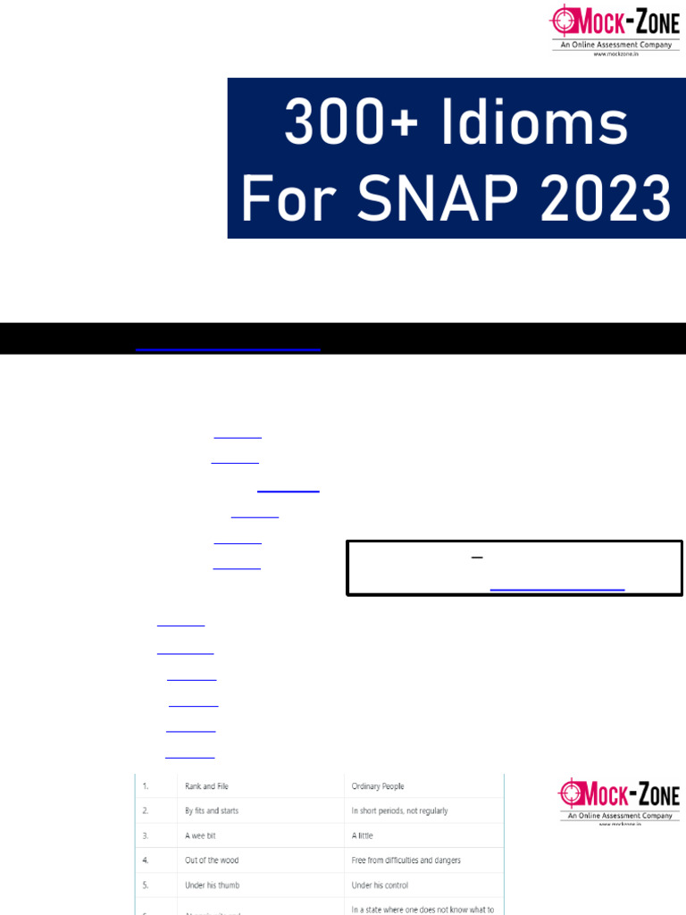 300 idioms for SNAP | PDF