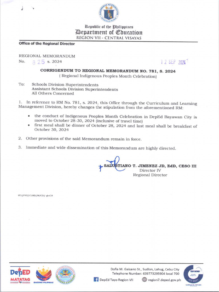 RM 825 s 2024_RECORDS REGIONVII | PDF