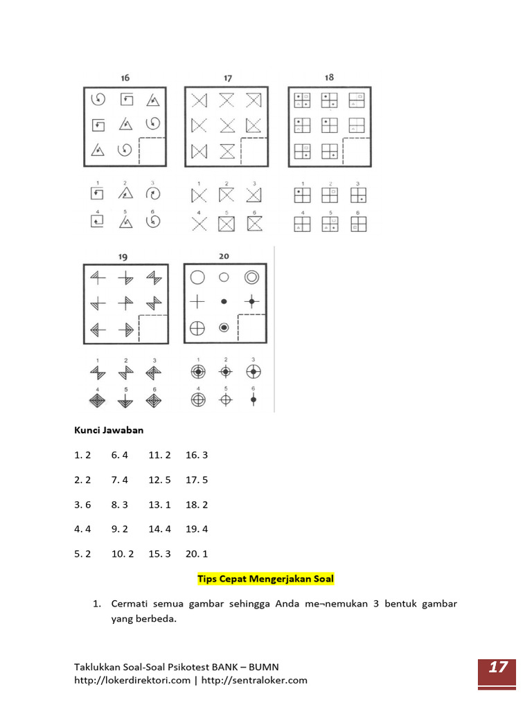 Psikotest Contoh - Soal - Psikotest - Hal124-125 | PDF