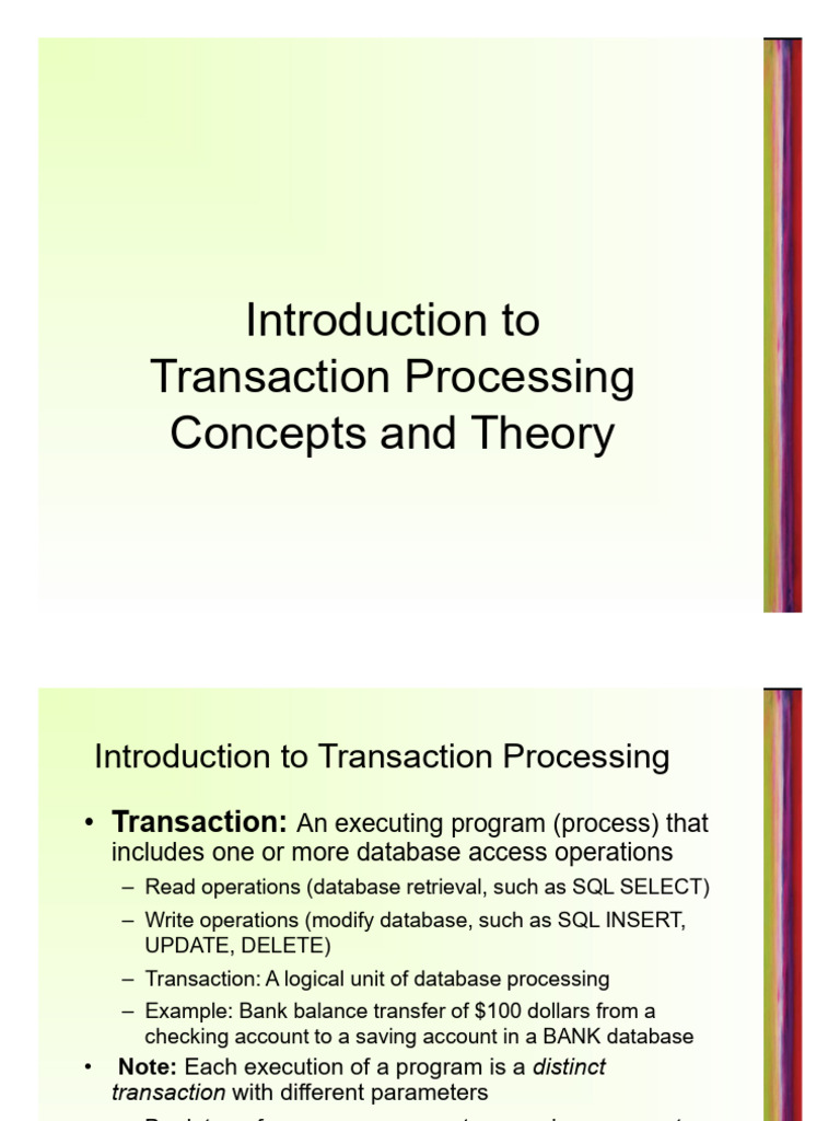 L10 - Transaction Processing | PDF