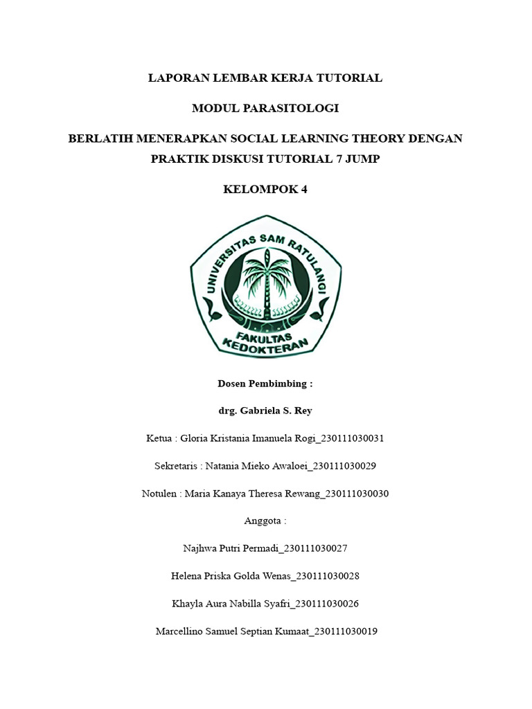 LKT Tutorial Parasitologi | PDF