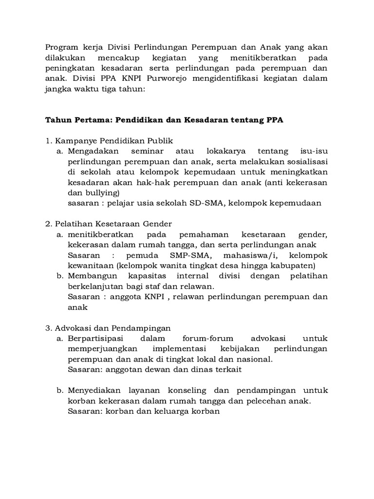 Draft Proker PPA KNPI 2024-2026 | PDF