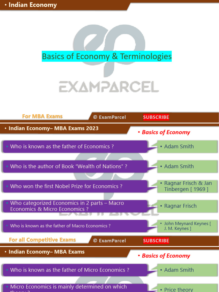 Indian Economy Basics | PDF