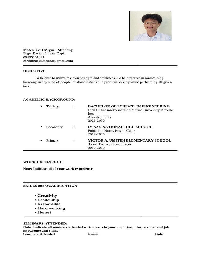 Carl Resume - 1 | PDF