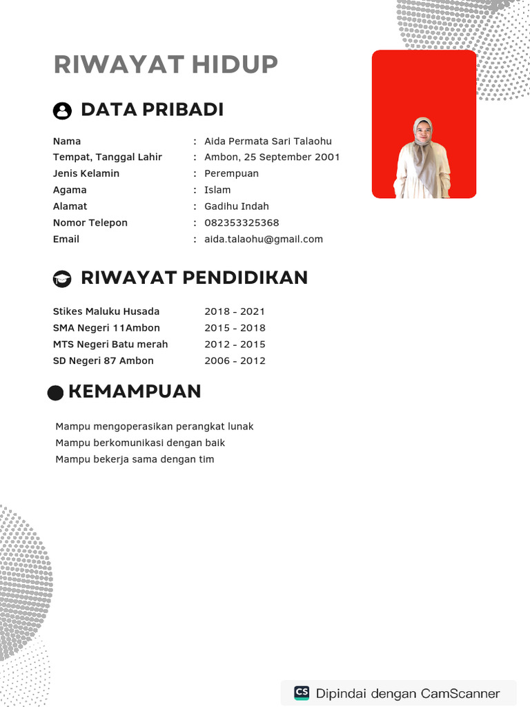 CV Aida Talaohu | PDF