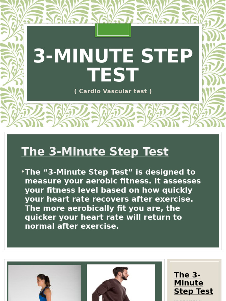 3-Minute Step Test | PDF | Wellness | Technology & Engineering